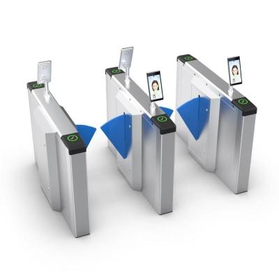 China Automatic Optical Swing Turnstile , Flap Barrier Turnstile Gate With Face Recognition for sale