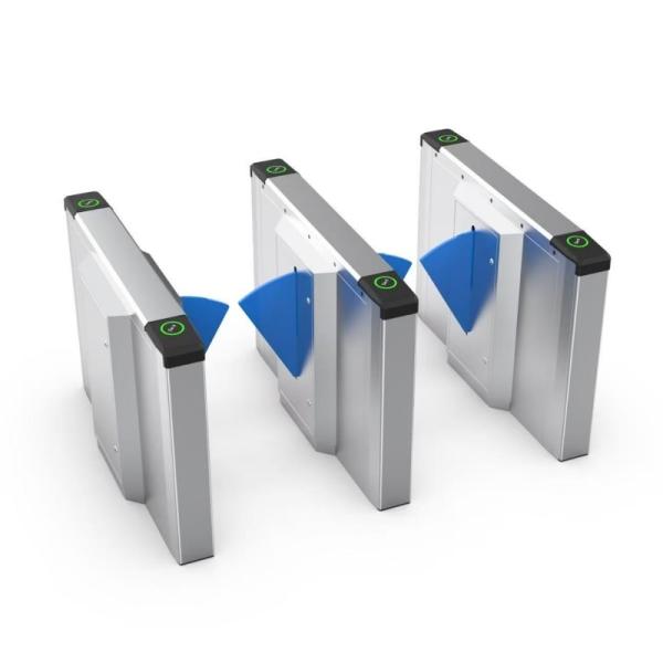 Quality Automatic Optical Swing Turnstile , Flap Barrier Turnstile Gate With Face for sale
