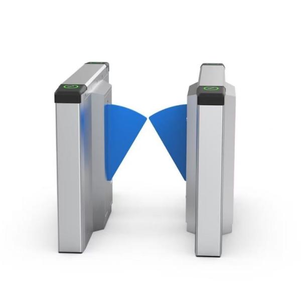 Quality Automatic Optical Swing Turnstile , Flap Barrier Turnstile Gate With Face for sale
