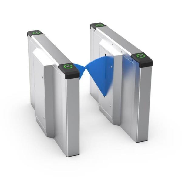 Quality Automatic Optical Swing Turnstile , Flap Barrier Turnstile Gate With Face for sale