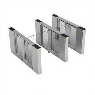 China Custom High End Pedestrian Access Control Gates Facial Recognition Waist High Turnstiles for sale