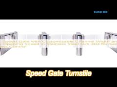 sus304 fast speed gate turnstile access control anti pinch floor mounted