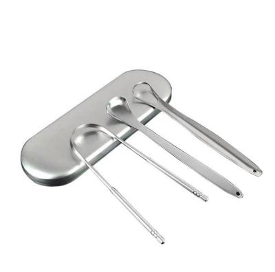 China Low Price Stainless Steel Tongue Scraper Stainless Steel Tongue Head Brush Scraping U Shaped Tongue Scraper factory