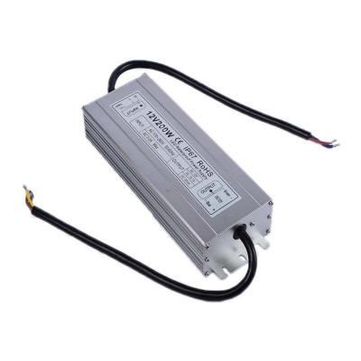China 12v 200w Slim waterproof power supply IP67 LED transformer Adapter for LED Light for sale