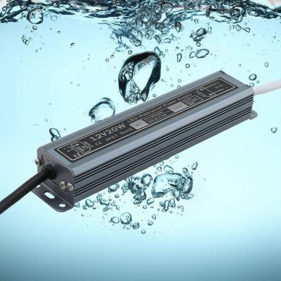 China 12v 20w waterproof power supply IP67 with coffee color LED transformer Adapter for LED Light for sale