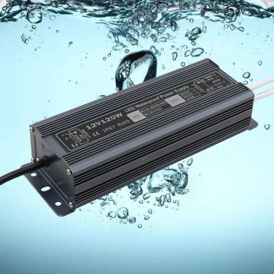 China 12v 120w waterproof power supply IP67 with coffee color LED transformer Adapter for LED Light for sale