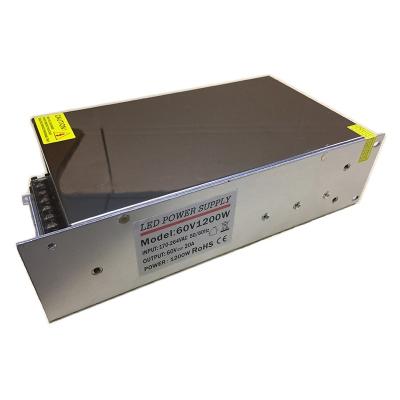 China 60v 1200w Indoor power supply IP20 Transformer Adapter for LED Light for sale
