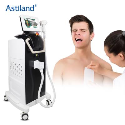 중국 조절 가능한 펄스 너비 레이저 탈모 기계 2300W 다이오드 정지 스타일 755/808/940/1064nm 파장 냉각 무료 판매용