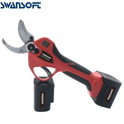 China Swansoft 25.2V Cordless 4.0CM Electric Pruner with LED Display Screen Finger Protection for sale