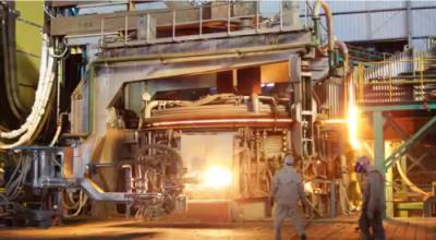 China 1000KG DC Arc Furnace for Rebar Production Line Electric Arc Furnace for sale