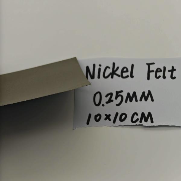 Quality Square Circular Porous Nickel Paper Felt 0.2mm-1.0mm Fuel Cell Nickel Felt for sale