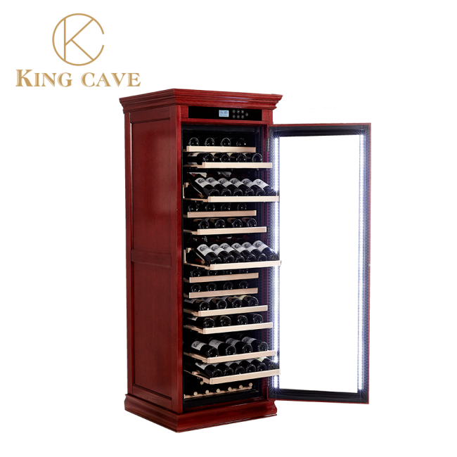 Humidity and Temperature Control Wood Frame Electric Cigar Cooler Featuring LED Light