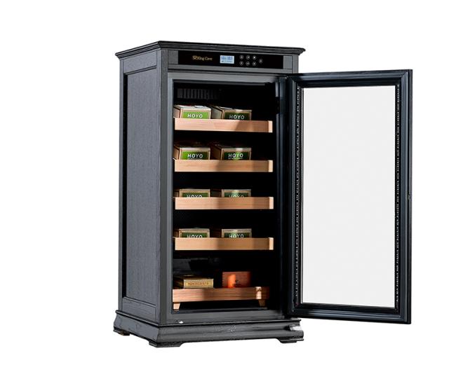  Digital LED Light Temperature Humidity Control Cigar Cabinet Cooler