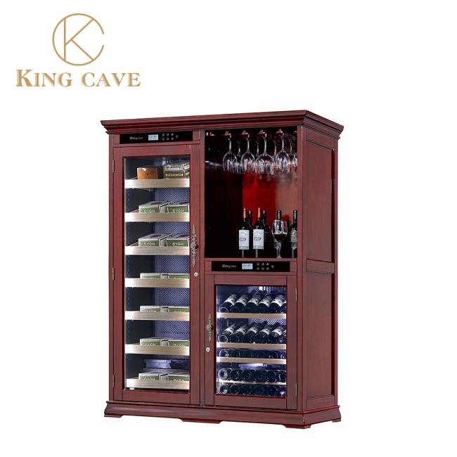 Multi-Function Display Temperature Humidity Control Wine Cigar Cabinet