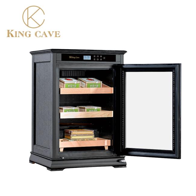 Touch Screen Wooden Humidor Cigar Cooler Cabinet With Hygrometer And Humidifier