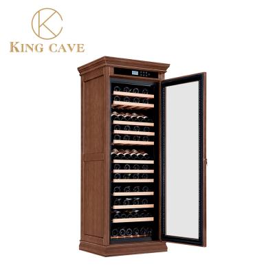 China Our Advantage American Oak Wine Cooler Cabinet with Digital Control Panel for sale