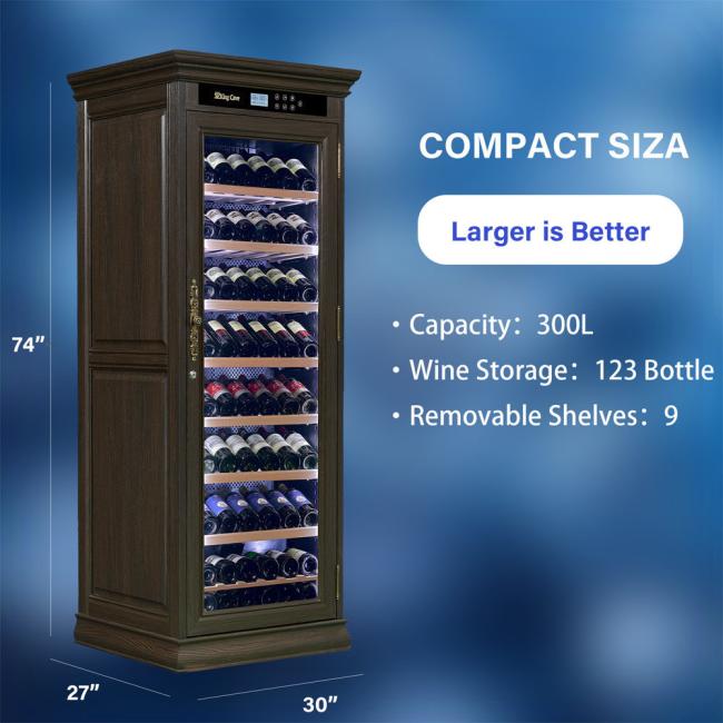 OEM Custom Wine Cooler Cabinet With Touch Control Panel And Locker
