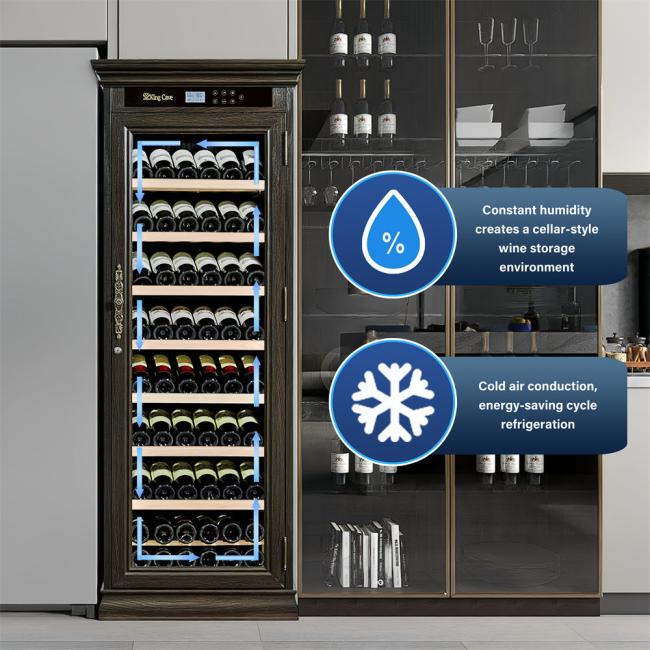OEM Custom Wine Cooler Cabinet With Touch Control Panel And Locker