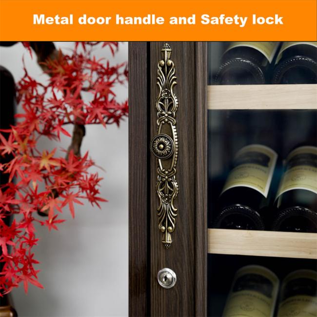 OEM Custom Wine Cooler Cabinet With Touch Control Panel And Locker