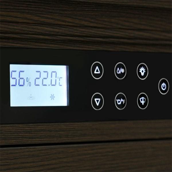 Quality Electronic Humidor Cabinet Cigar Cooler Humidifier With Brown Wood Frame for sale