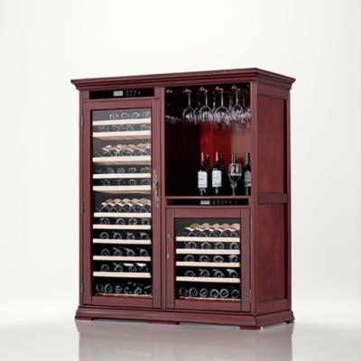 China Hinged Door Wine Cooler Cabinet with 5 Shelves and Digital Control for sale