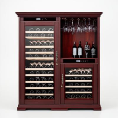 China Metal Shelving Wine Cooler Cabinet with 286 Lbs Capacity and Locking Door for sale