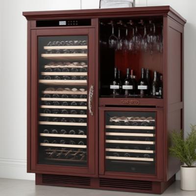 China Organize Your Wine Collection with This 5-Shelf Wine Cooler Cabinet and Locking Door for sale
