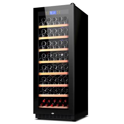 China Freestanding Touch Control Wood Wine Cooler Cabinet with Digital Display for Optimal Wine Storage for sale