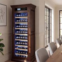China Energy-Efficient Solid Wood Wine Cooler Cabinet With Digital Control Panel for sale