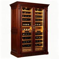 China Smart Digital Temperature Control Dual-Zone Solid Wood Wine Cooler Cabinet for sale