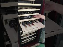 Armário de refrigeração de vinho personalizado com compressor Embraco Materiais de carvalho importados