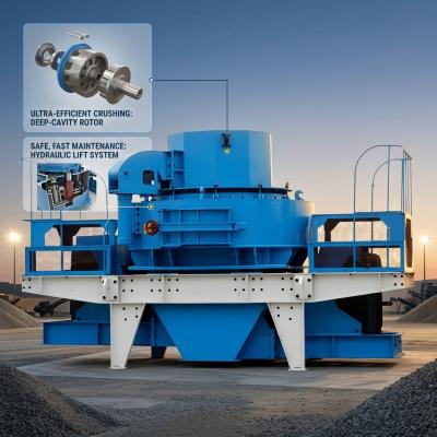 China Vertical Shaft VSI Impact Crusher 8518 Sand Maker Machine for Aggregate Shaping Plant for sale