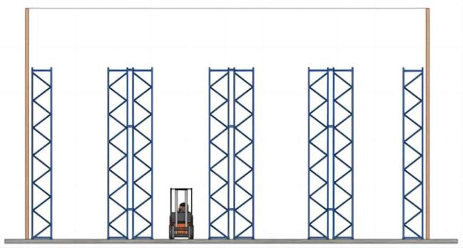 Heavy Duty Warehouse Storage System Matel Double Deep Selective Pallet Rack with Forklift