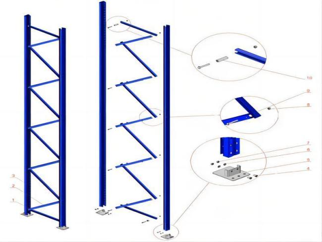 Industrial Warehouse Storage Heavy Duty Stacking Pallet Rack Steel Racking Adjustable