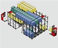 China Cold Rolled Radio Shuttle Storage Rack Warehouse Racking System Customized Density for sale
