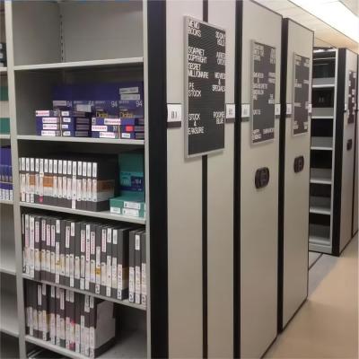 China Q235B Steel Mobile Racking System Movable Library Book Shelf Space Optimization for sale