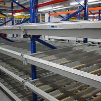 China Q235B Raw Material Gravity Pallet Racking , Gravity Flow Rack In Warehouse Customized for sale