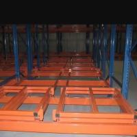 China Galvanized Heavy Duty Push Back Pallet Rack System , Push Back Warehouse Racking for sale