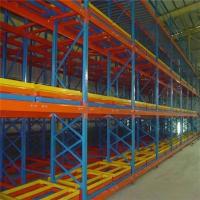 China Galvanized Heavy Duty Push Back Pallet Rack System , Push Back Warehouse Racking for sale
