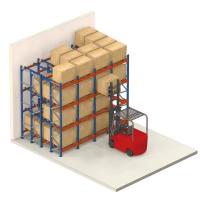 China Galvanized Heavy Duty Push Back Pallet Rack System , Push Back Warehouse Racking for sale