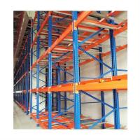 China Galvanized Heavy Duty Push Back Pallet Rack System , Push Back Warehouse Racking for sale