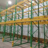 China Galvanized Heavy Duty Push Back Pallet Racking System for Warehouse Storage Structure for sale