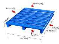 China Lightweight Metal Stackable Pallets for Distribution Centers Customizable Design for sale