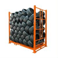 China Adjustable Height Foldable Tyre Racking System for Customizable Aircraft Tire Storage for sale