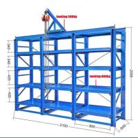 China Adjustable Mobility Heavy Duty Drawer Type Injection Mould Rack for Customized Storage for sale