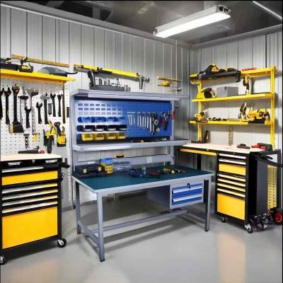 Cina Customized Grade Heavy-Duty Garage Workbench With Fixed Mobility And Combined Cabinets in vendita