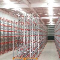 China Powder Coating Structure Rack Double Deep Pallet Racking For Cold Warehouse Storage for sale