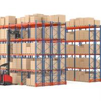 China Powder Coating Structure Rack Double Deep Pallet Racking For Cold Warehouse Storage for sale