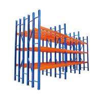 China Powder Coating Structure Rack Double Deep Pallet Racking For Cold Warehouse Storage for sale