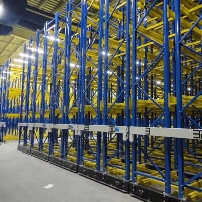 Cina Open Electric Mobile Pallet Racking For High Space Utility In Warehouse Storage System in vendita